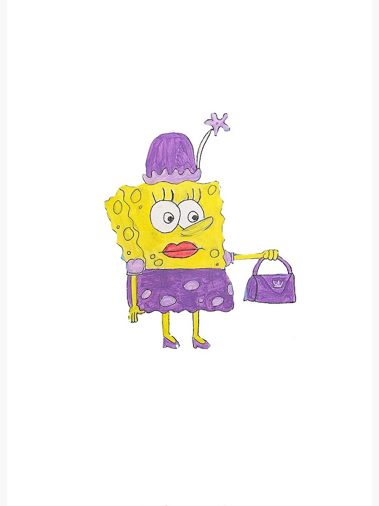 "lady spongebob" Art Board Print for Sale by daniellekalen | Redbubble