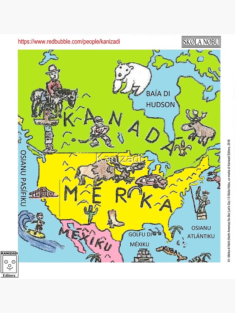 "Merka di Norti Map" Sticker for Sale by Kanizadi | Redbubble