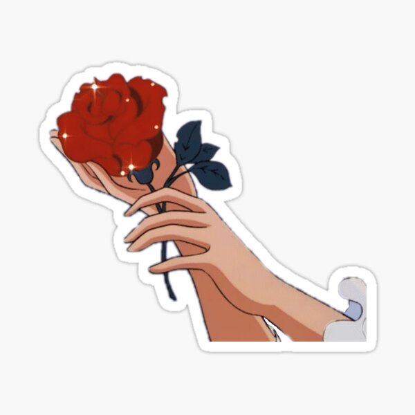 "Hands Holding Roses" Sticker by lovecake | Redbubble