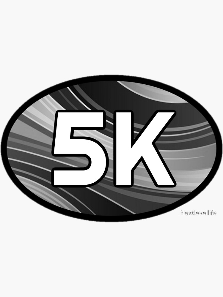 "5K Sticker Oval Running Unique Design Decal Car Window Bumper Sticker ...