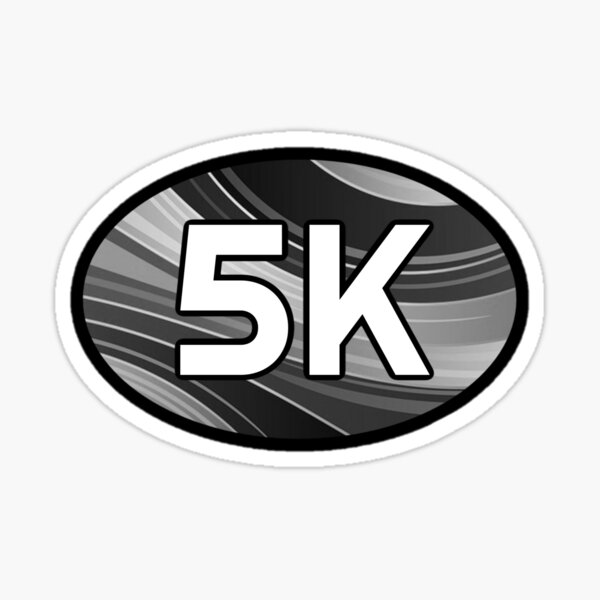 "5K Sticker Oval Running Unique Design Decal Car Window Bumper Sticker ...