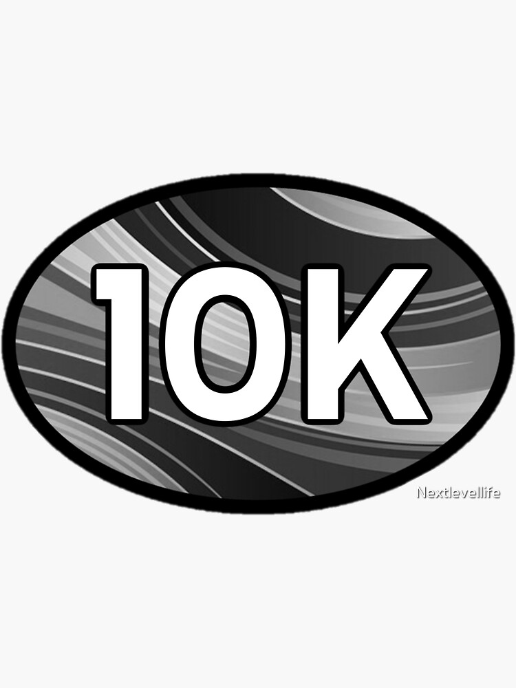 "10K Sticker Oval Running Design Decal Car Window Bumper Sticker Unique ...