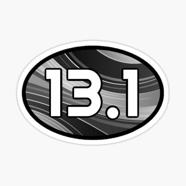 "13.1 Half Marathon Sticker Oval Running Design Decal Car Window Bumper ...