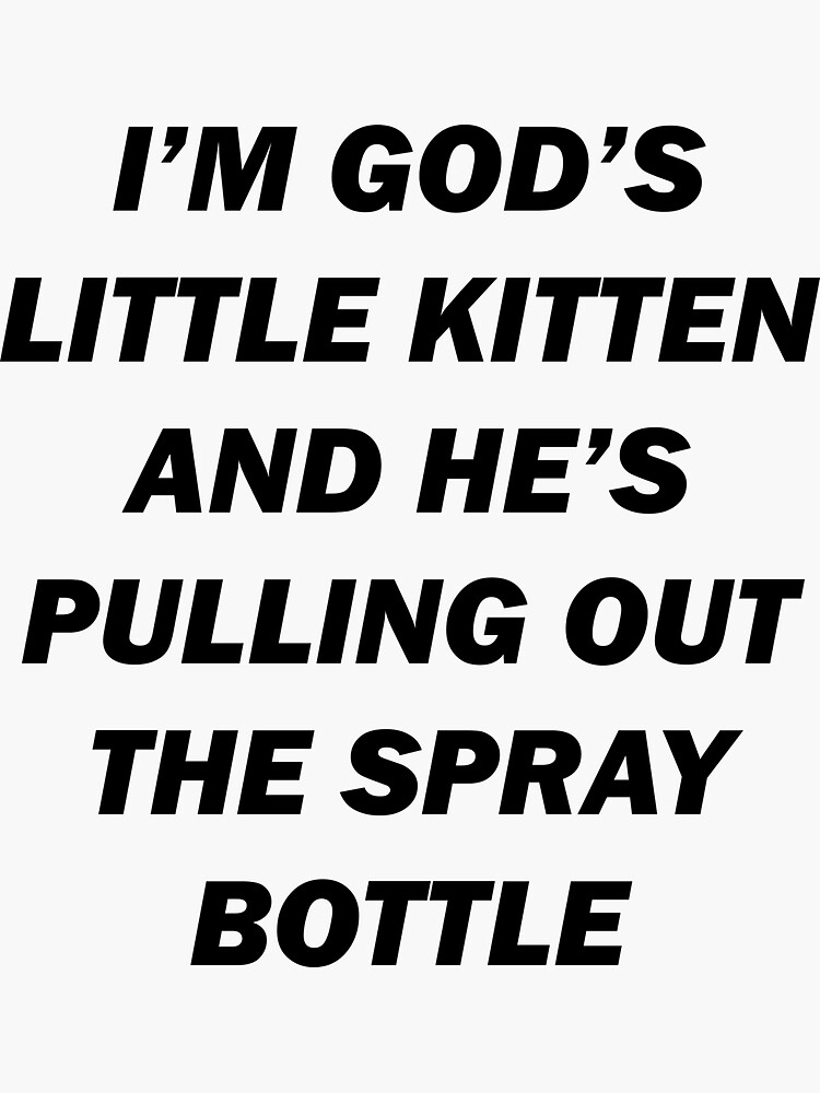 "god's kitten in black" Sticker for Sale by ghostbuggy | Redbubble