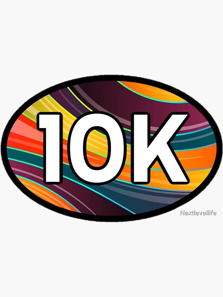 "10K Sticker Oval Running Design Decal Car Window Bumper Sticker Unique ...