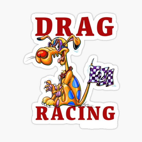 "DRAG RACING" Sticker for Sale by DocSmith | Redbubble