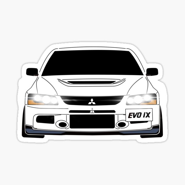 "Lancer evolution IX" Sticker by dgallego | Redbubble