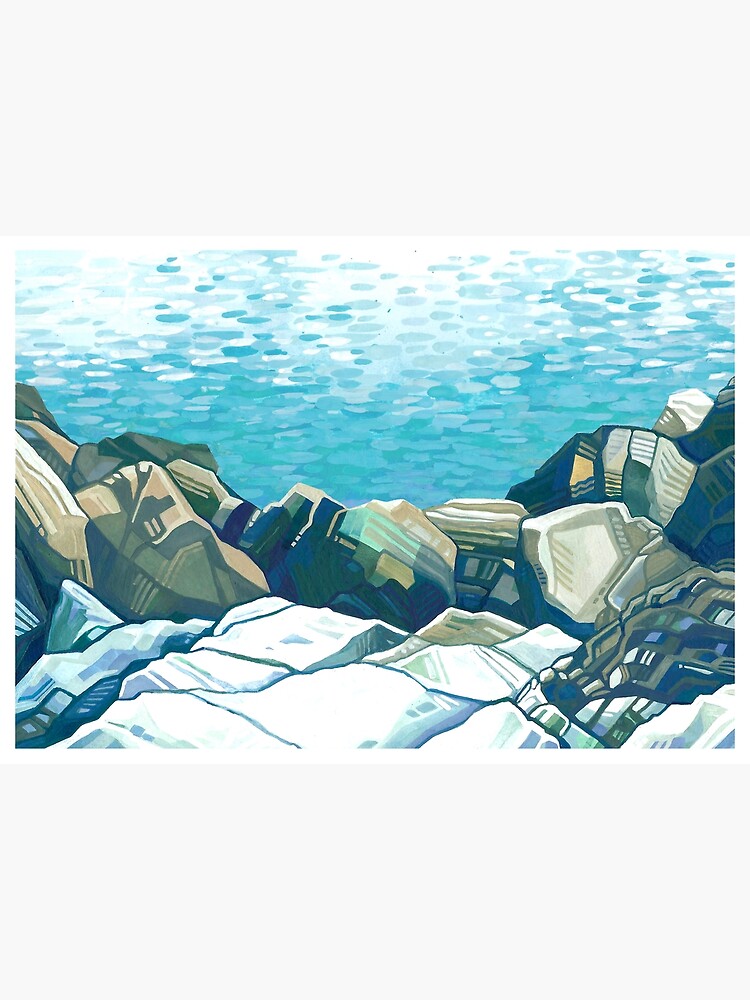 "Ocean Landscape" Poster by softbiology | Redbubble