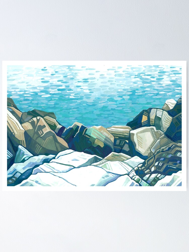 "Ocean Landscape" Poster by softbiology | Redbubble