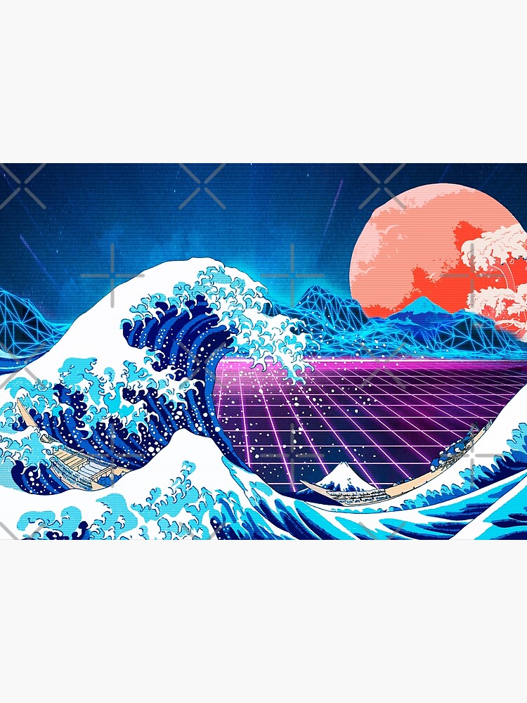 "Synthwave Space: The Great Wave off Kanagawa [synthwave/vaporwave ...