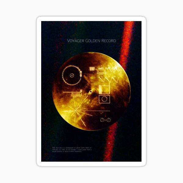 "Voyager 1 Golden Record" Sticker for Sale by SynthWave1950 | Redbubble