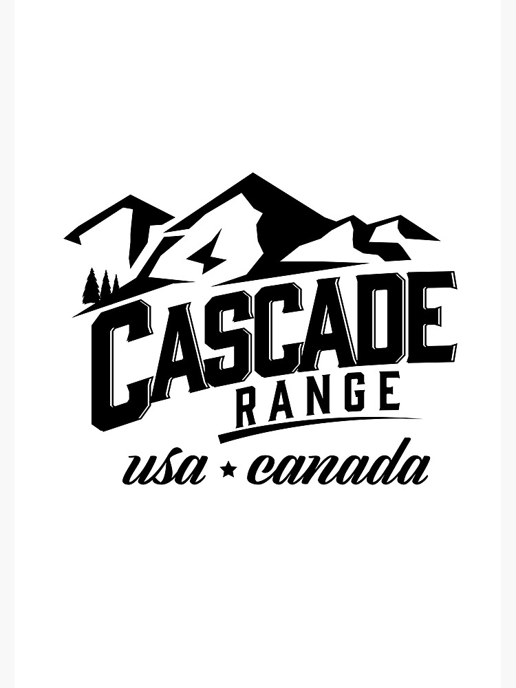 "Cascade Range USA Canada vintage logo" Photographic Print for Sale by ...