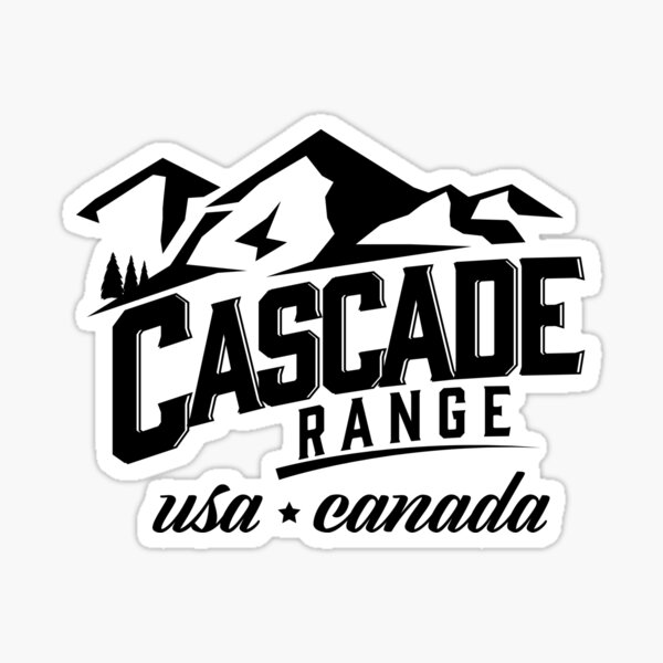 "Cascade Range USA Canada vintage logo" Sticker for Sale by ...