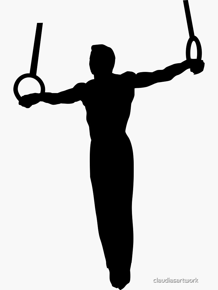 "Gymnastics - Gymnast & Rings, Men's Gymnastics" Sticker by ...