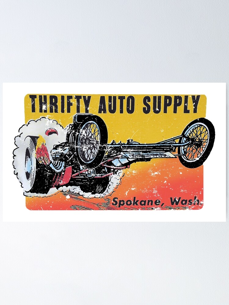 "Thrifty Auto" Poster for Sale by Retrorockit | Redbubble