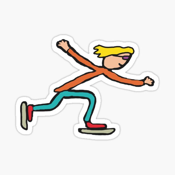 "Ice Skating" Sticker by Mark-Ewbie | Redbubble