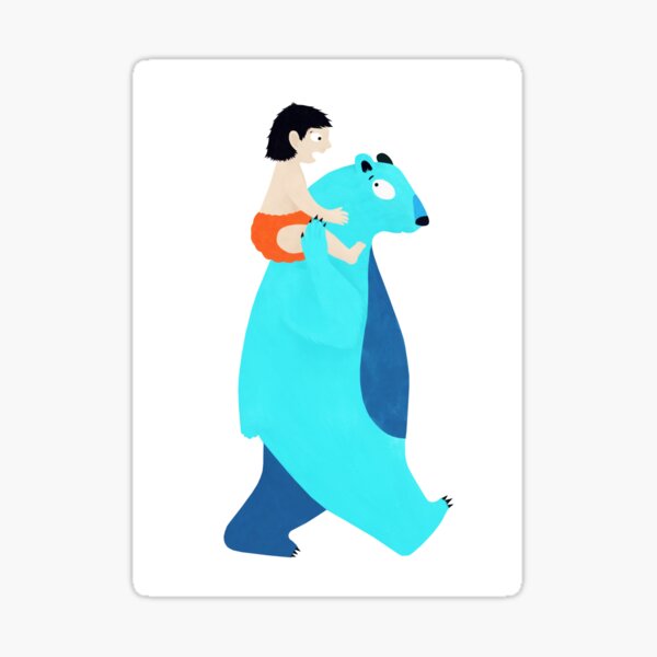 "Mowgli and Baloo" Sticker for Sale by BethanyEvelyn1 | Redbubble