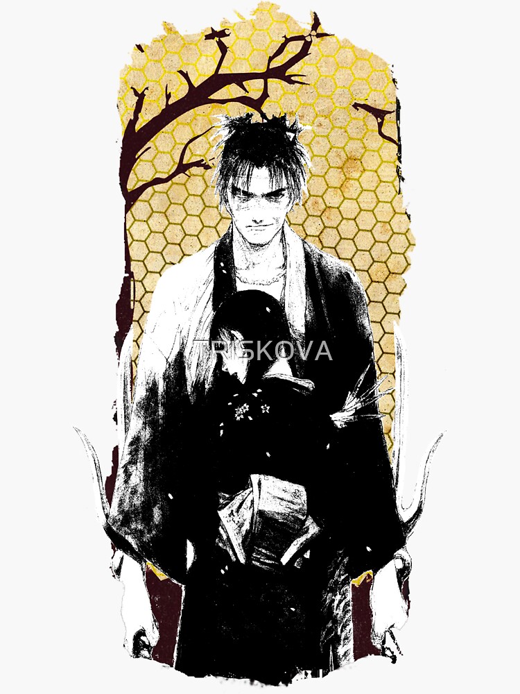 Pegatina «Espada del inmortal - Manji y Rin» de TRISKOVA | Redbubble
