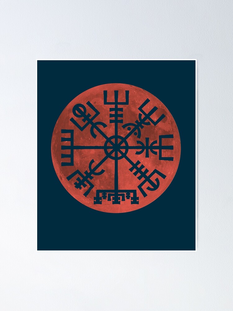 "Viking Compass on Bloody Moon" Poster for Sale by Desha001 | Redbubble