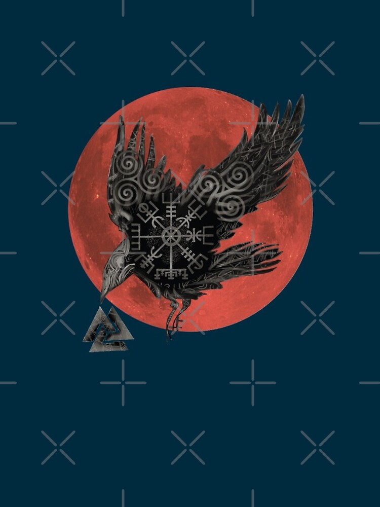 "Viking Norse Raven Runes Bloody Moon" iPhone Case for Sale by Desha001 ...