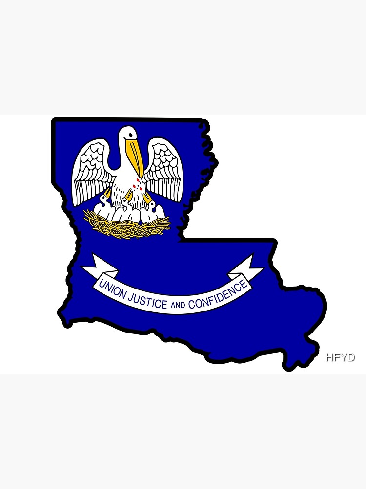 Póster «Mapa de la bandera del estado de LOUISIANA» de HFYD | Redbubble
