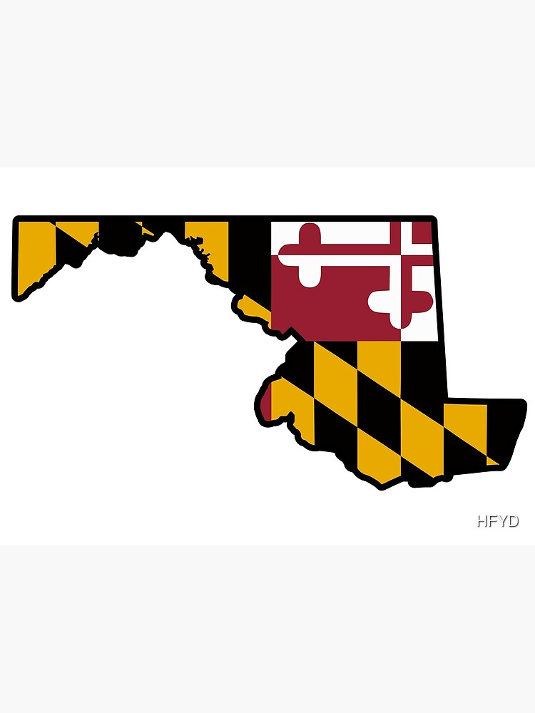 Póster «Mapa de la bandera del estado de MARYLAND» de HFYD | Redbubble