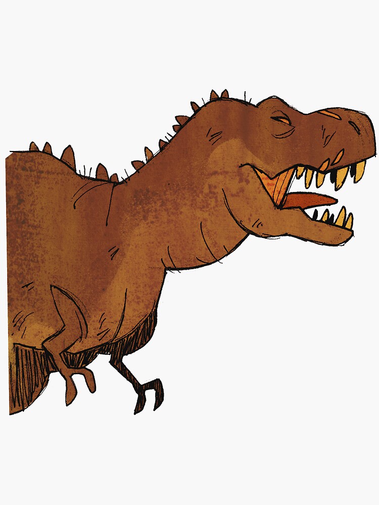 "T-Rex profiles" Sticker by DOZERDRAWS | Redbubble
