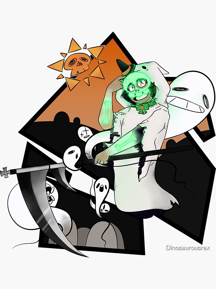 "Ghost Reaper Deku" Sticker by Dinosaurousrex | Redbubble