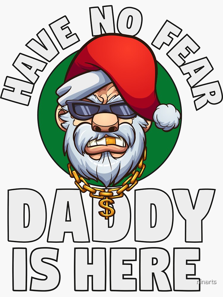 "Gangster Santa Claus" Sticker for Sale by ninarts | Redbubble