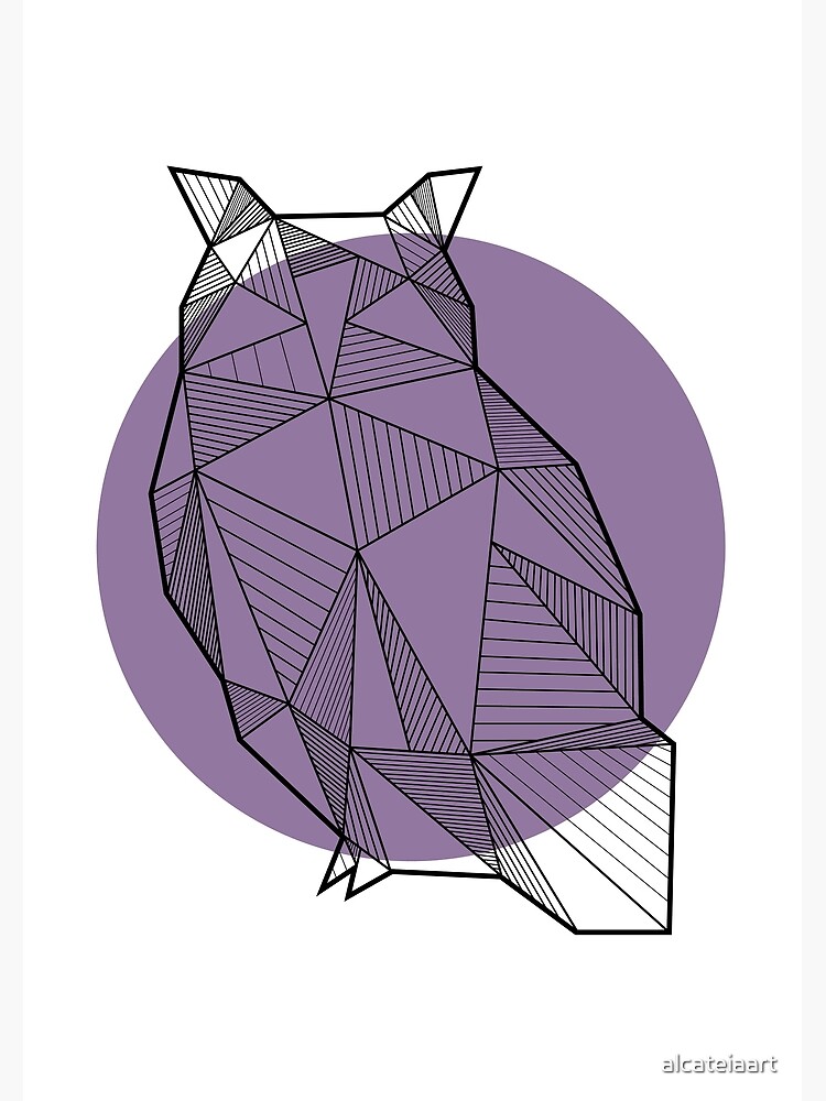 "Owl Geometric" Art Print for Sale by alcateiaart | Redbubble