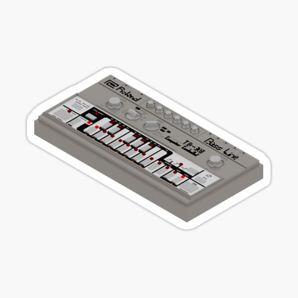 "Iconic Synths - TB-303" Sticker for Sale by UnknownDevices | Redbubble