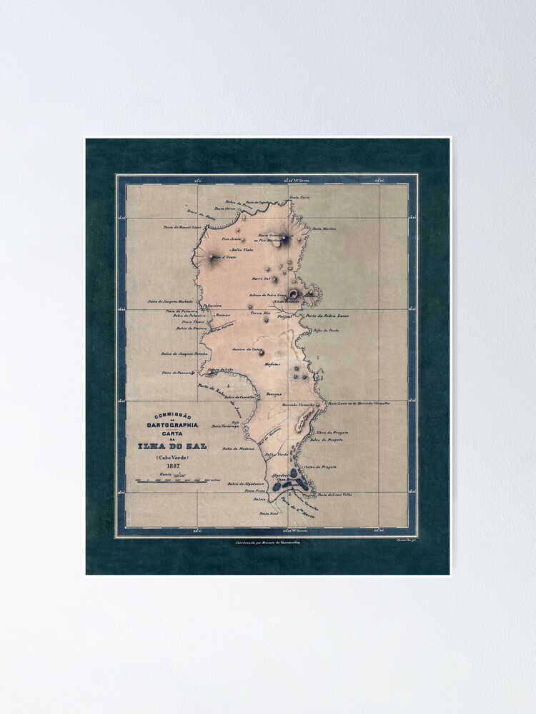 "Map Of Cape Verde 1887" Poster by mollyfare | Redbubble