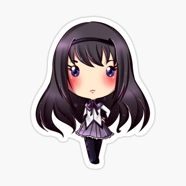 "Chibi Homura" Sticker by mianamaxi | Redbubble