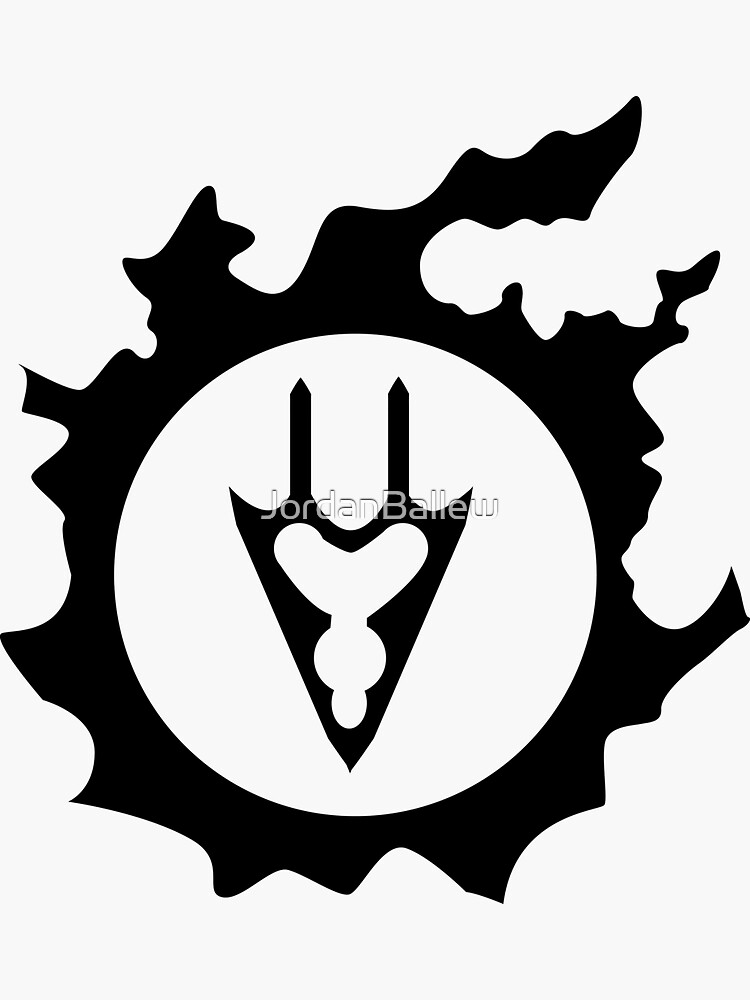 "FFXIV - Dragoon Icon (Black)" Sticker by JordanBallew | Redbubble