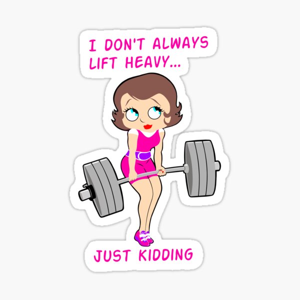 "Lift Heavy Barbell Girl" Sticker for Sale by TimAddisonArt | Redbubble