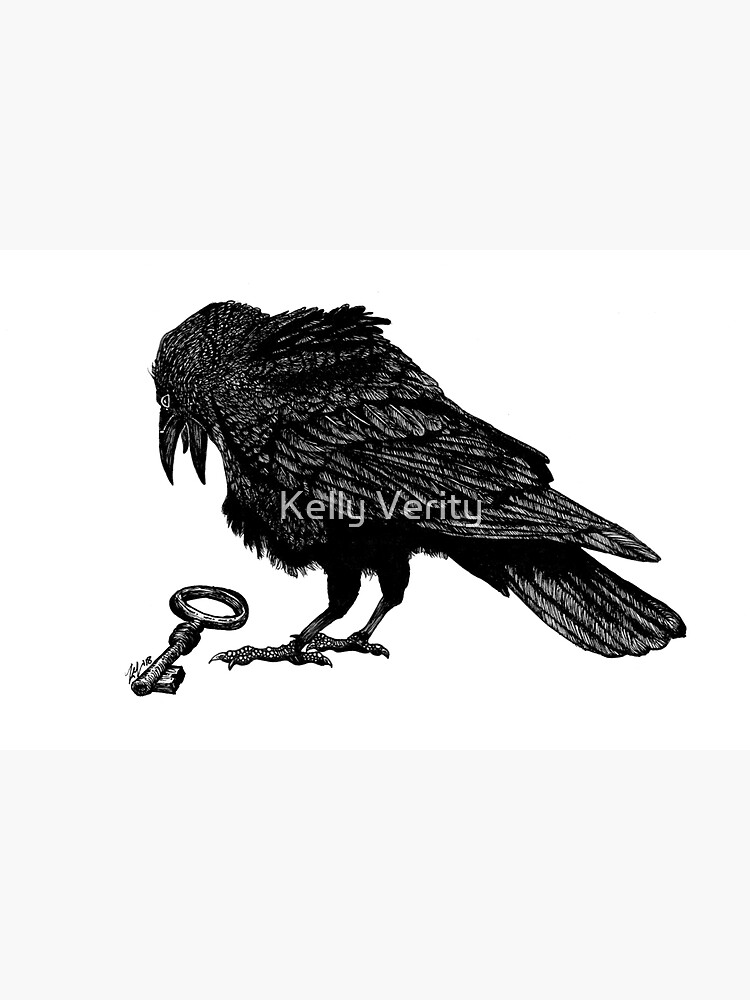 "Crow and Key" Sticker for Sale by dreamrunnerwolf | Redbubble