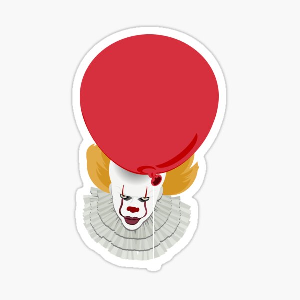 "Evil clown" Sticker by DrawingRage | Redbubble