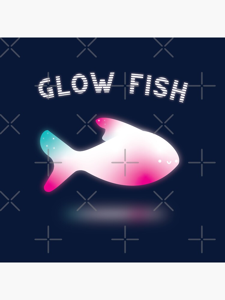 "GLOW FISH!" Sticker for Sale by ChuaDraws | Redbubble
