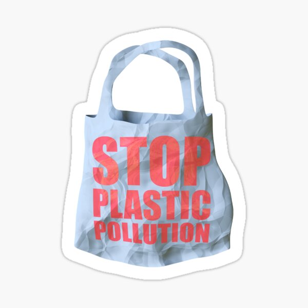 "Stop Plastic Pollution" Sticker for Sale by AaronKinzer | Redbubble