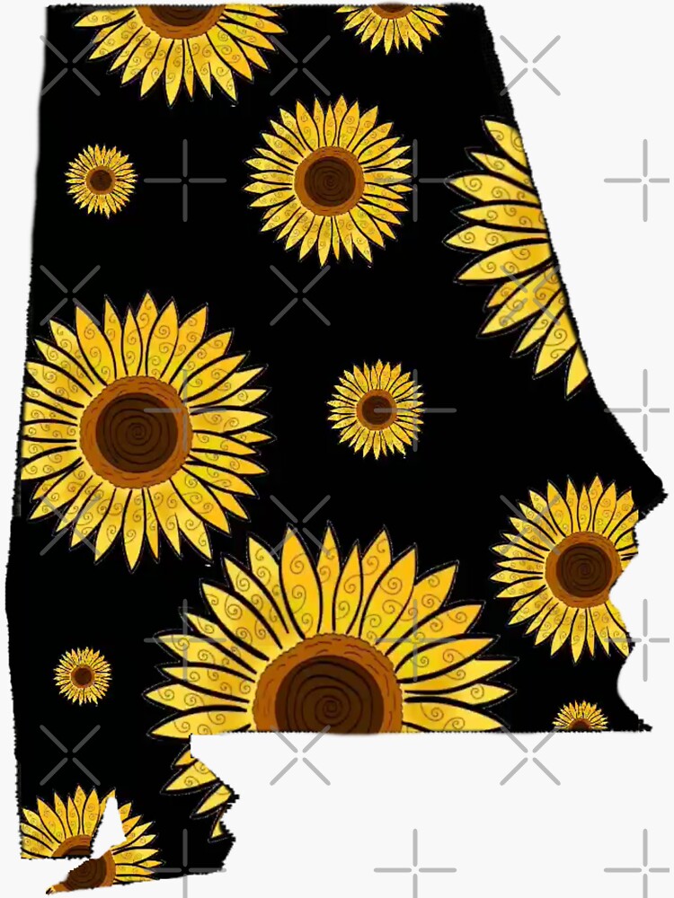 "ALABAMA STATE OUTLINE" Sticker for Sale by kbeck15 | Redbubble
