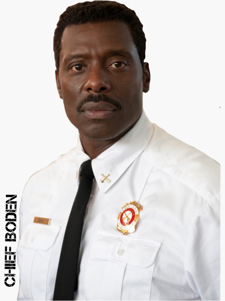 "CHIEF BODEN - EAAMON WALKER - CHICAGO FIRE" Sticker by emilybraz7 ...