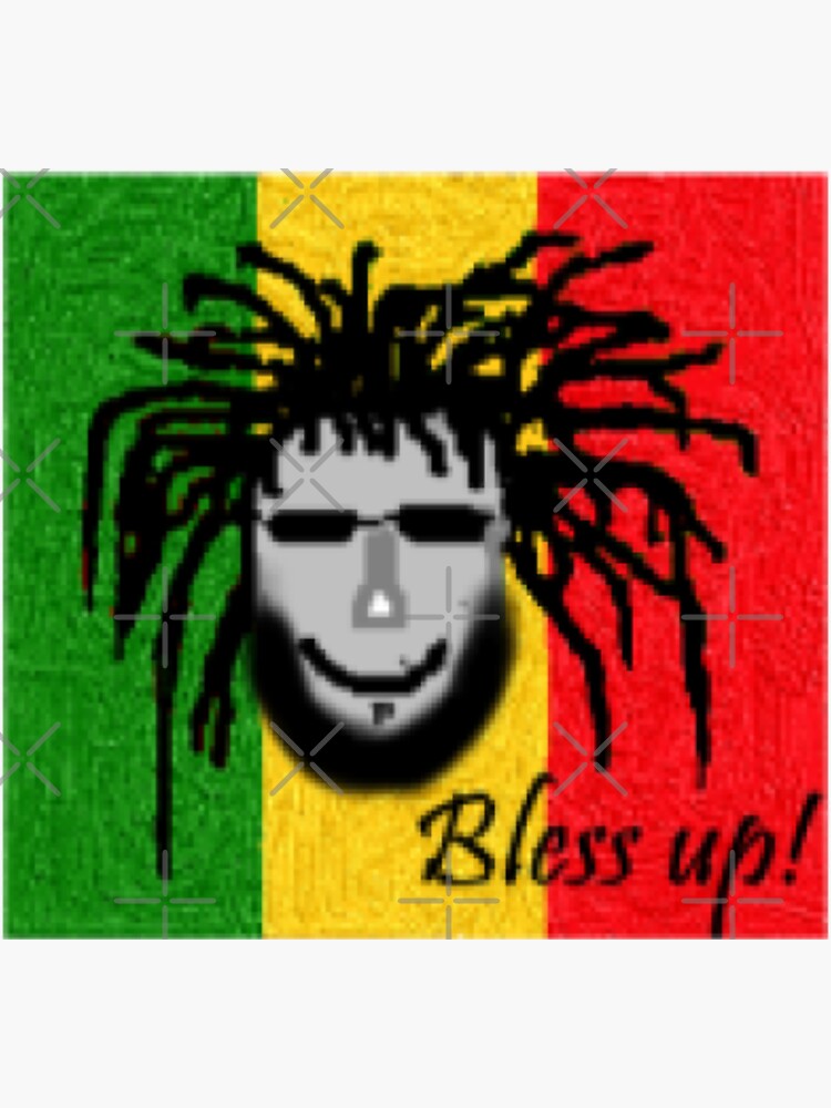 "Bless up!" Sticker for Sale by 57victor | Redbubble