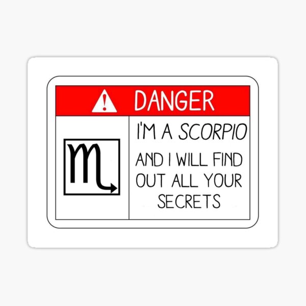 "Danger: Scorpio" Sticker for Sale by ryanb16 | Redbubble