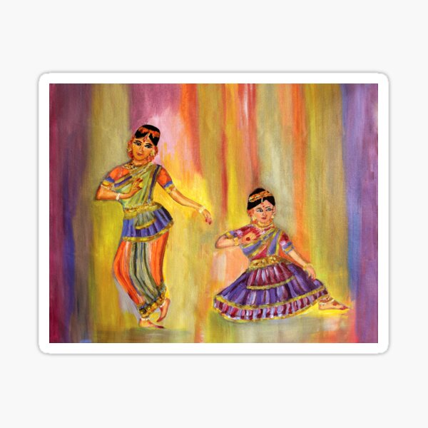 "Classical dance of India" Sticker for Sale by tek5-MAJ | Redbubble
