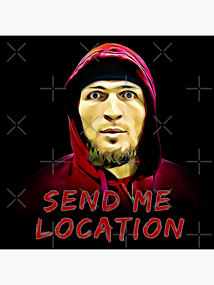 "Khabib - Send Me Location" Sticker for Sale by Sawset | Redbubble