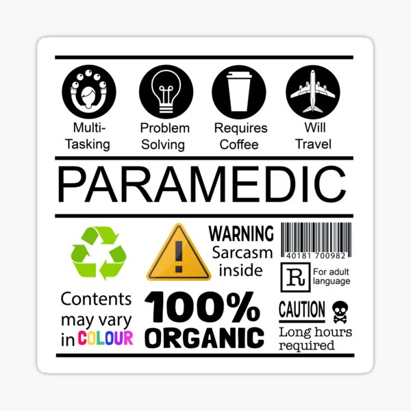 Paramedic Stickers | Redbubble
