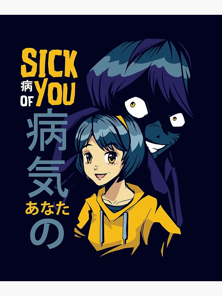 "ANIME GIRL EVIL SHADOW WAIFU MANGA T-SHIRT SWEATER HOODIE CREWNECK ...