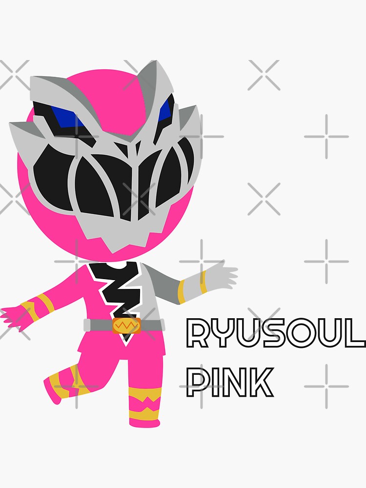 "Kishiryu Sentai Ryusoulger - Rysoul Pink Chibi" Sticker for Sale by ...