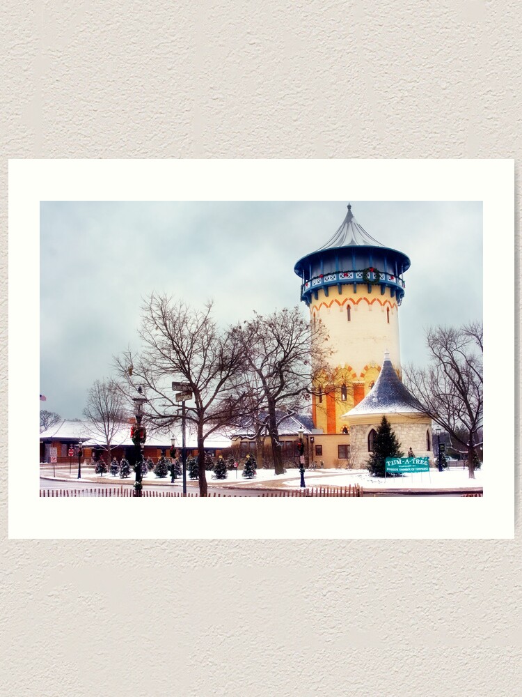 "Winter Water Tower, Riverside, Illinois" Art Print for Sale by ...