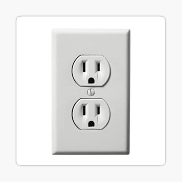 "Power plug sticker" Sticker by Cattanzara | Redbubble